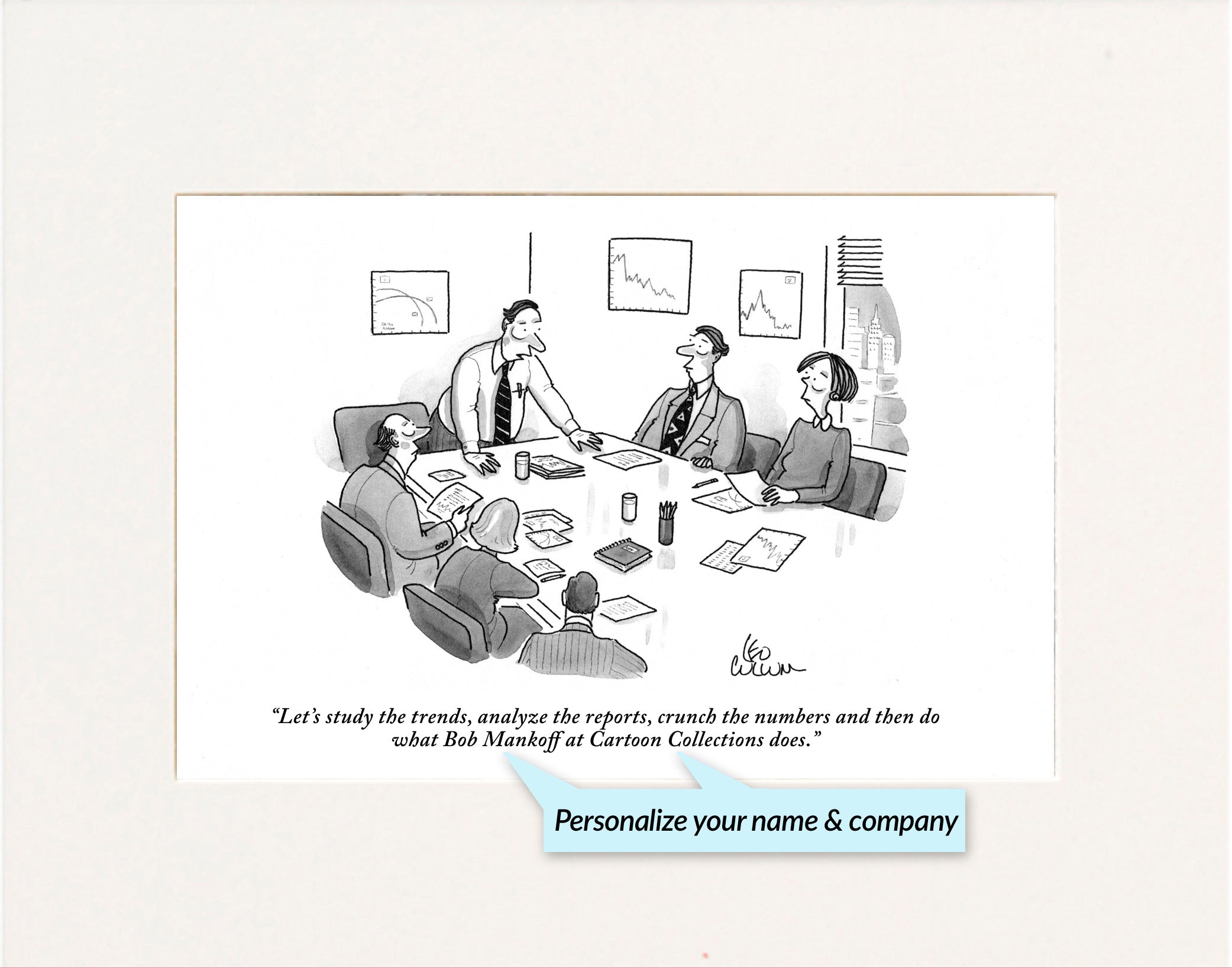 Leo Cullum Study the Trends Personalized Cartoon – CartoonStock