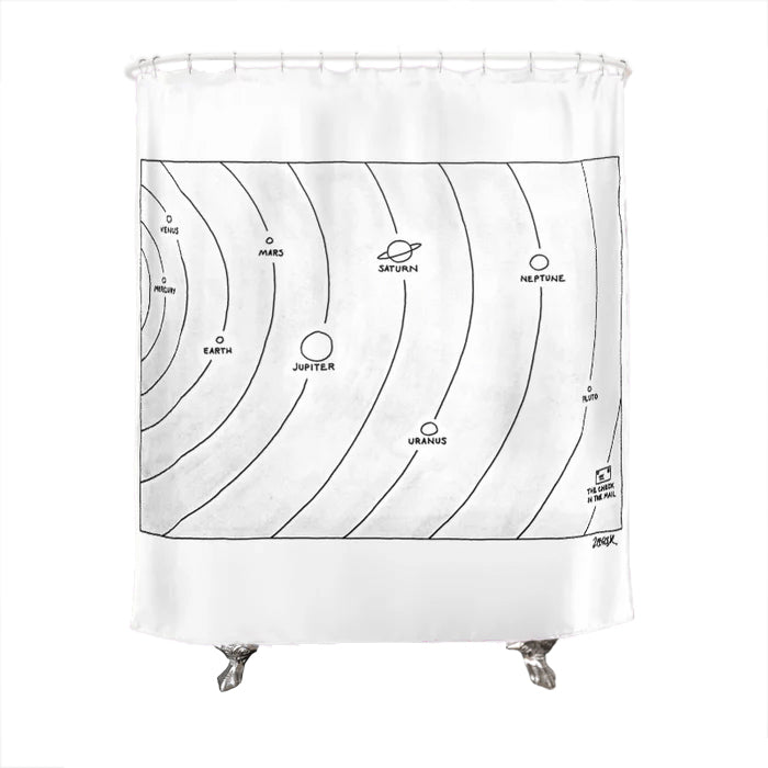Jack Ziegler Check in the Mail Shower Curtain – CartoonStock