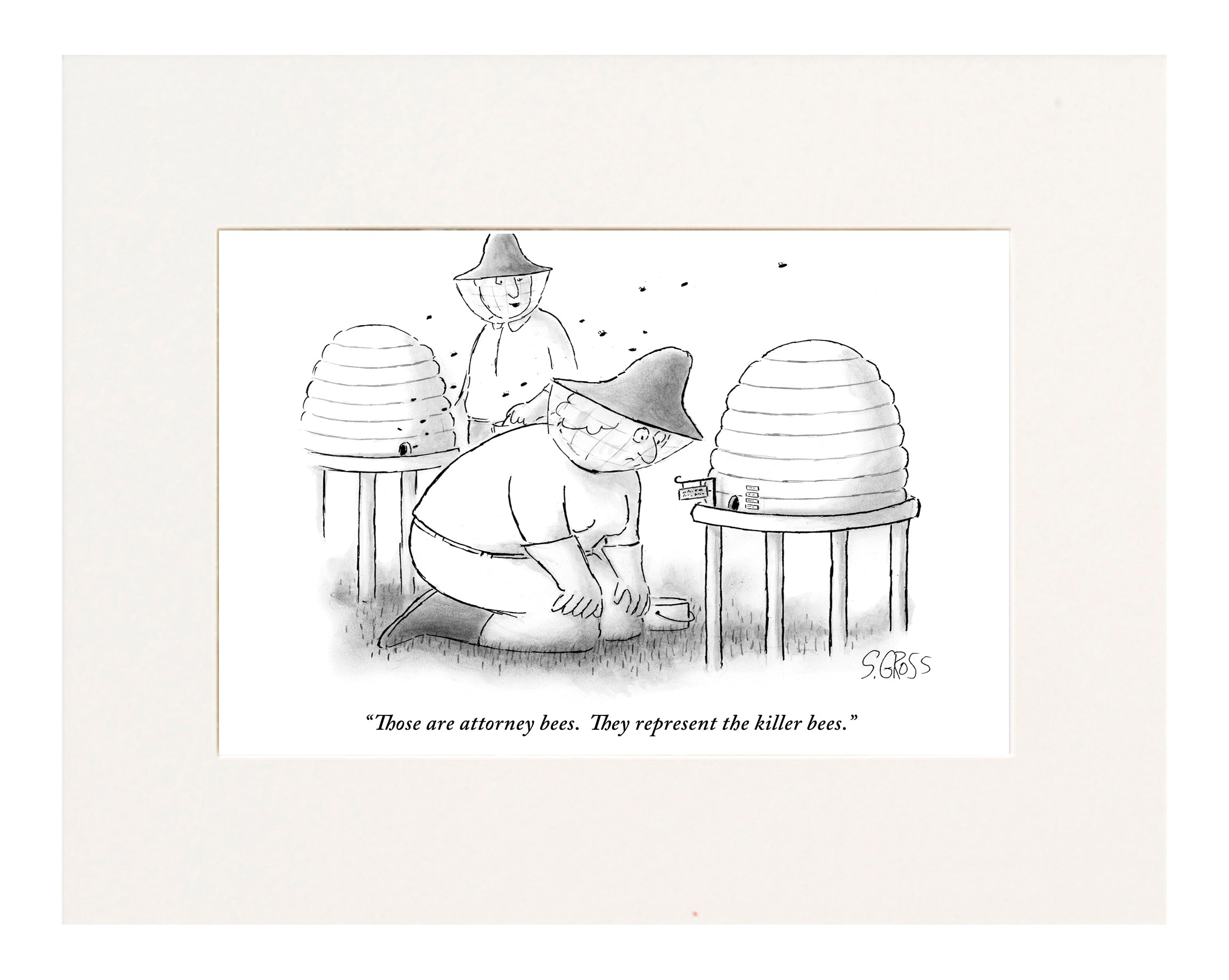Sam Gross Attorney Bees Cartoon Print – CartoonStock