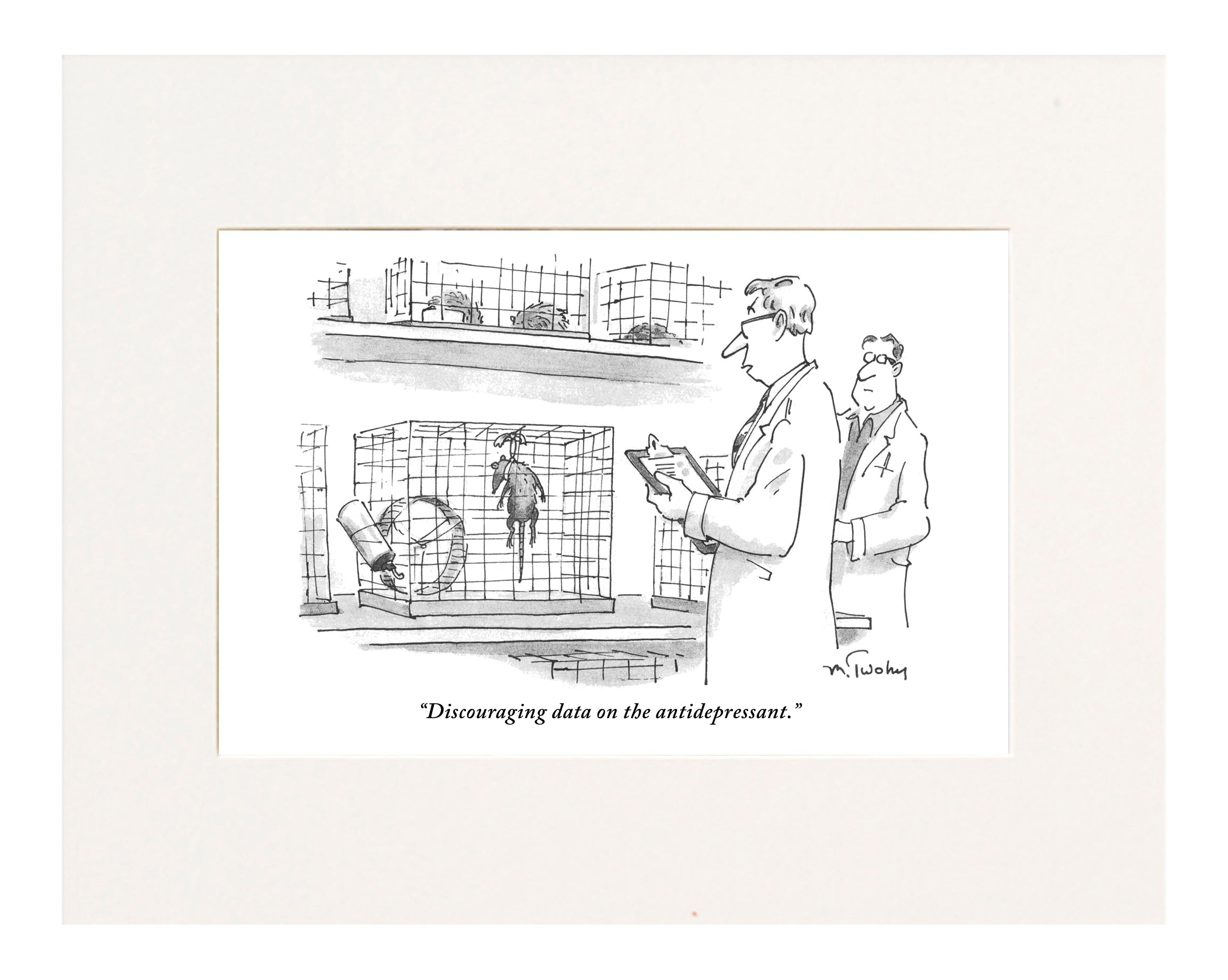 Mike Twohy Discouraging Data on the Antidepressant Cartoon Print ...