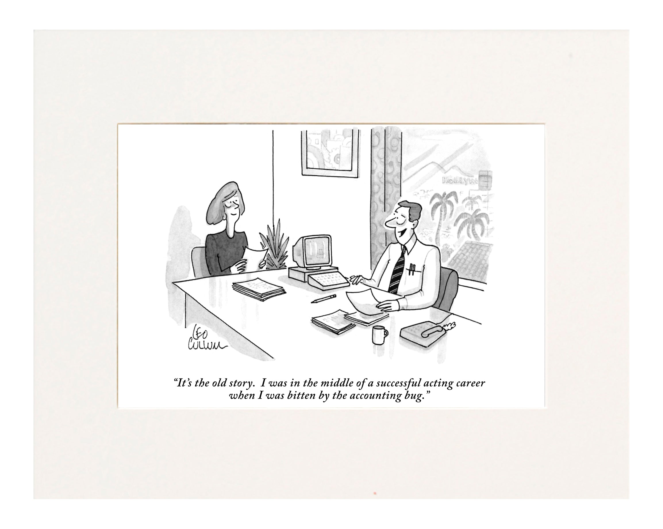 Leo Cullum Bitten by the Accounting Bug Cartoon Print – CartoonStock
