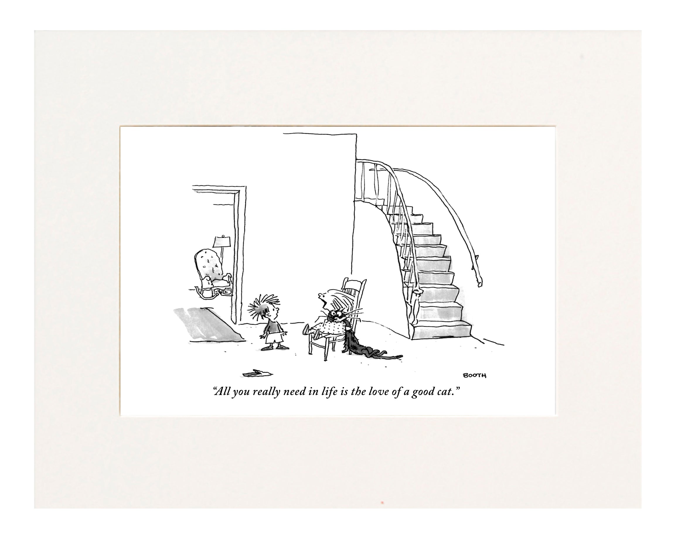 George Booth The Love of a Good Cat Cartoon Print – CartoonStock