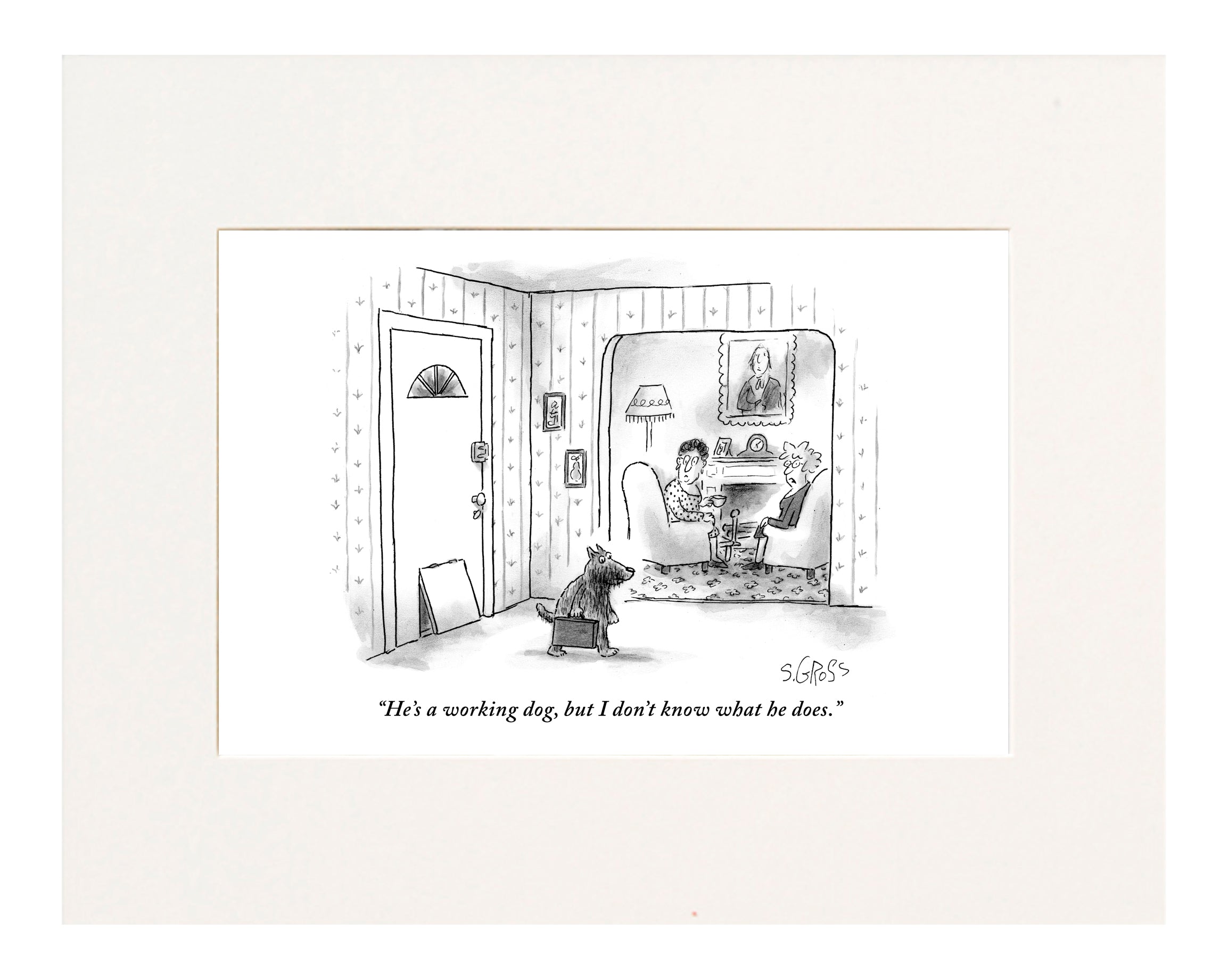 Sam Gross He's a Working Dog Cartoon Print – CartoonStock