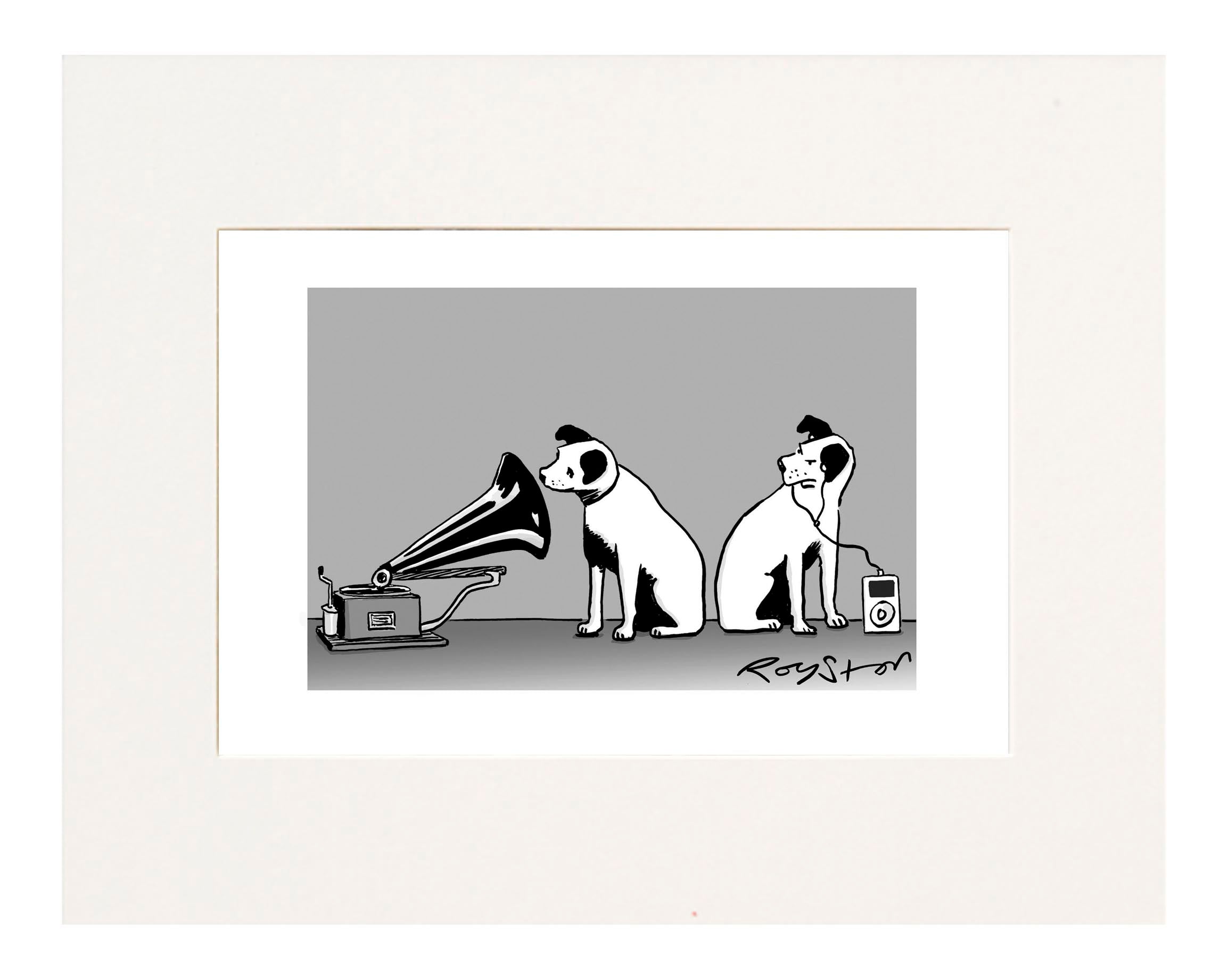 Royston Robertson Master's Voice Cartoon Print – CartoonStock