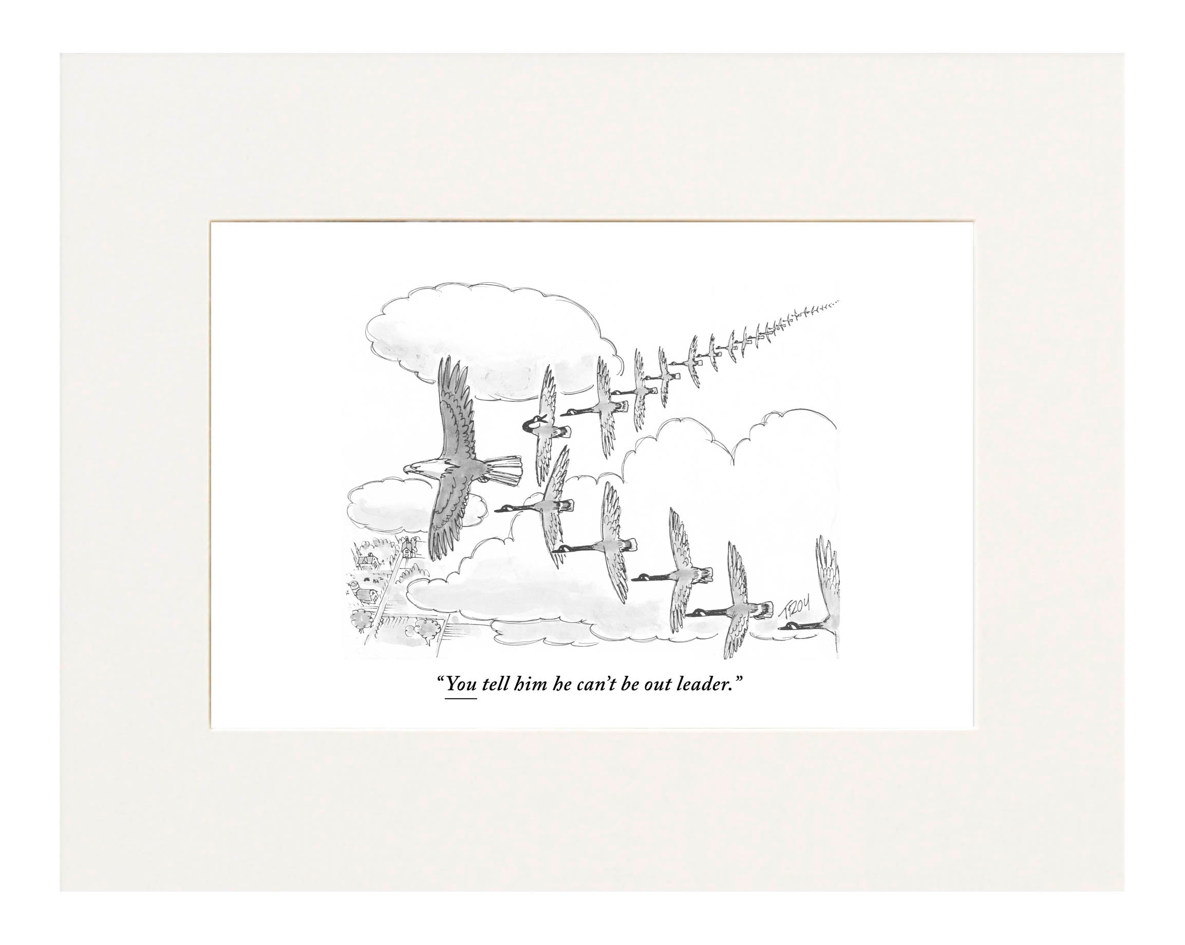 John Troy Eagle Leader Cartoon Print – CartoonStock