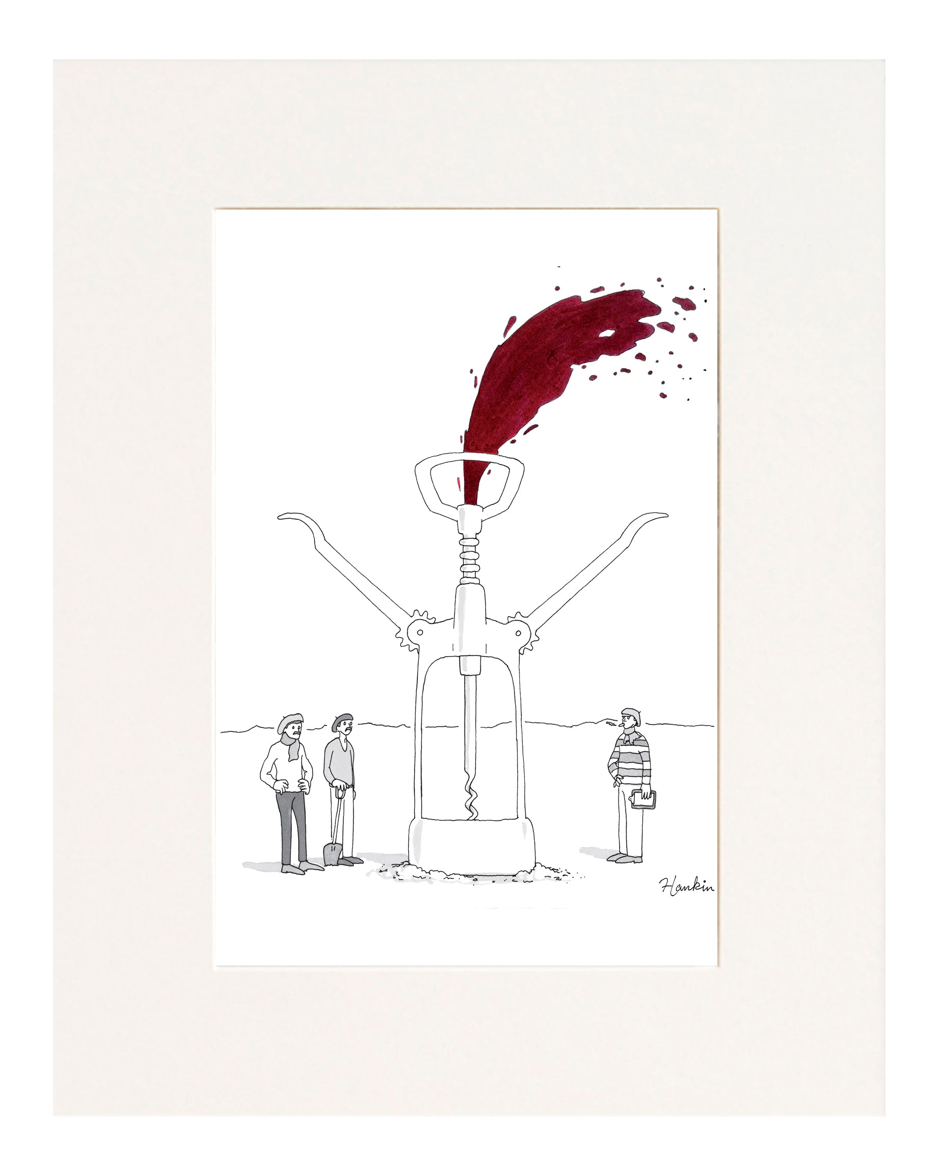 Charlie Hankin Wine Tower Cartoon Print – CartoonStock