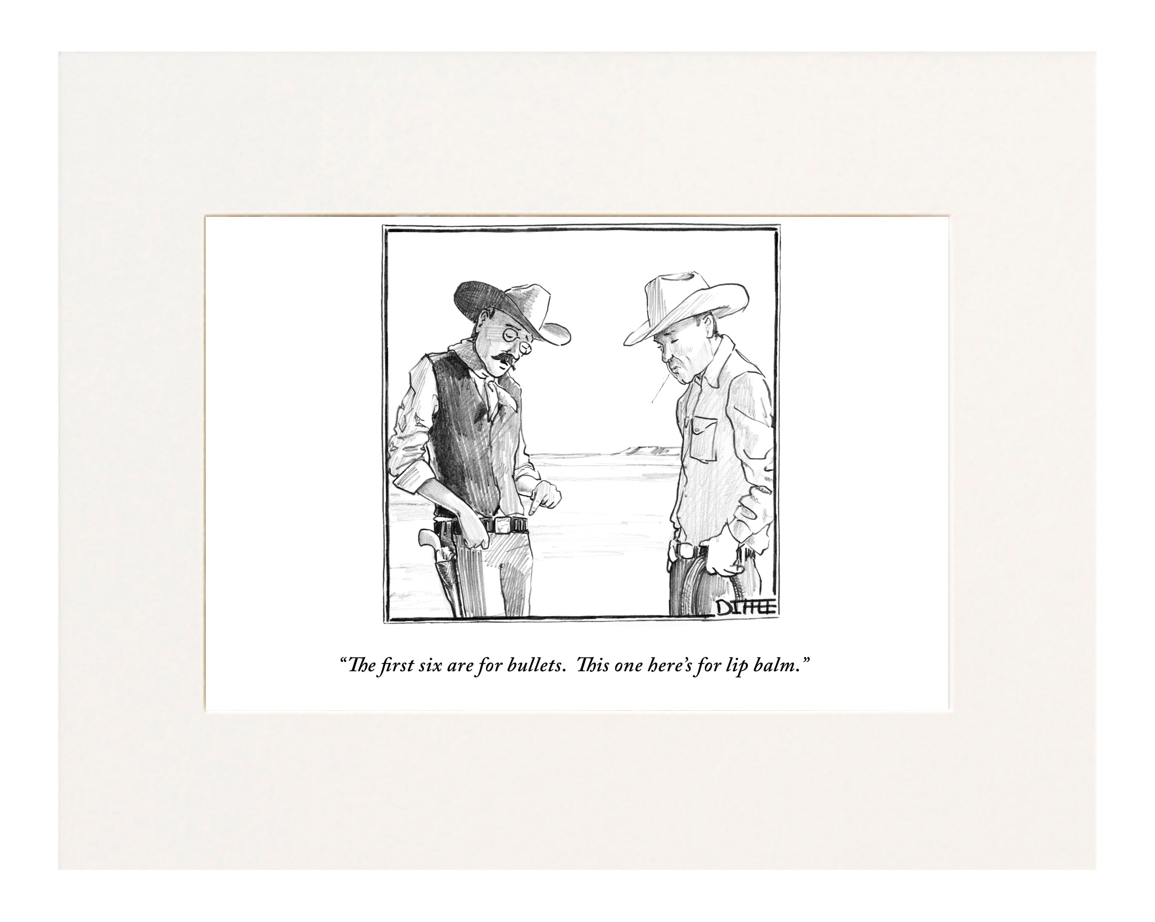 Matt Diffee This One Here's for Lip Balm Cartoon Print – CartoonStock